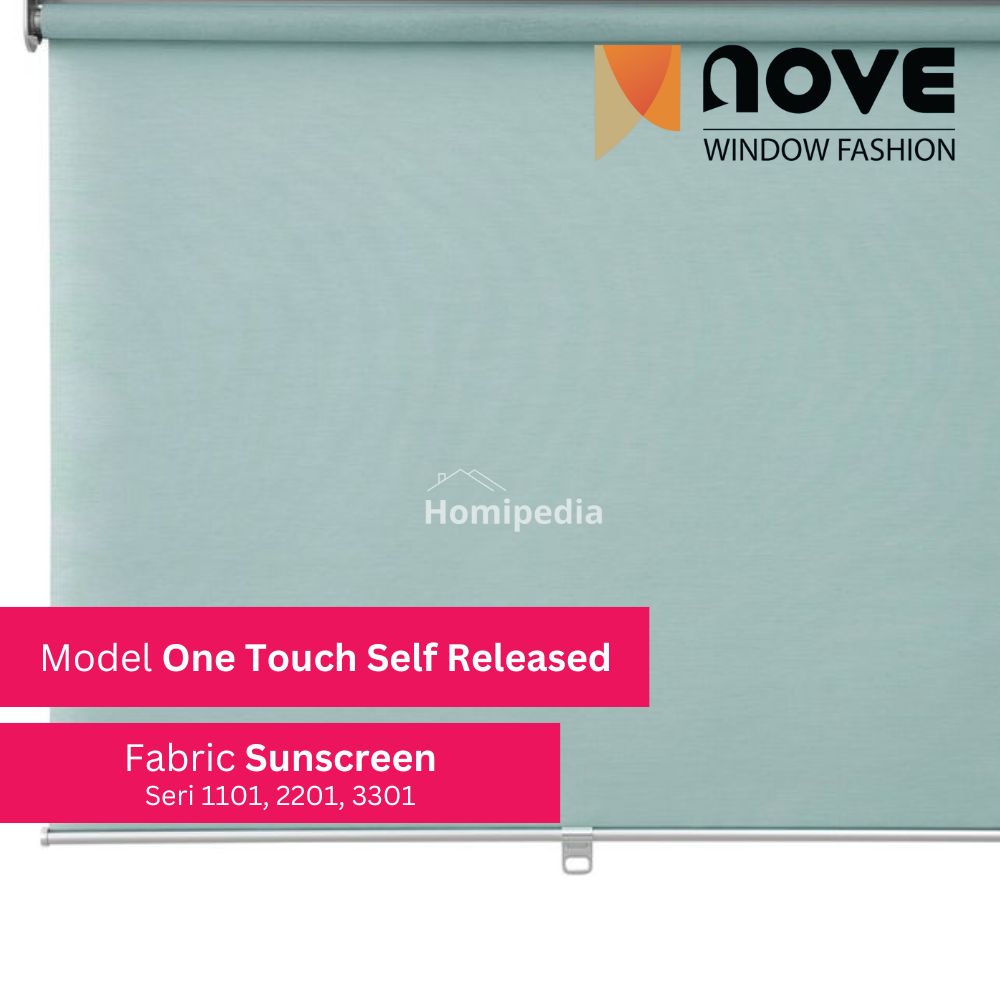 Roller Blinds Nove One Touch Self Released- Sunscreen Seri 1101 | 2201 ...